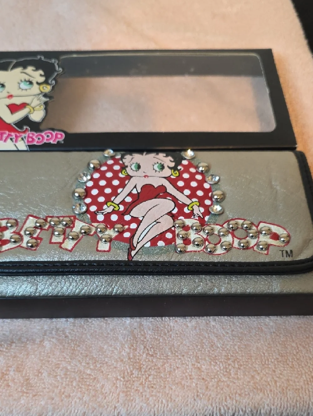 Betty Boop | Bags | Betty Boop Silver Wallet With Red Polkadot Accents ...